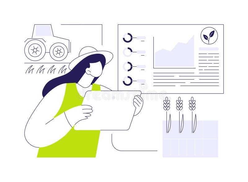 Analytics for Crop Yield Forecast Abstract Concept Vector Illustration ...
