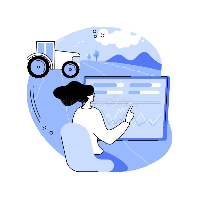 Analytics for Crop Yield Forecast Isolated Cartoon Vector Illustrations ...