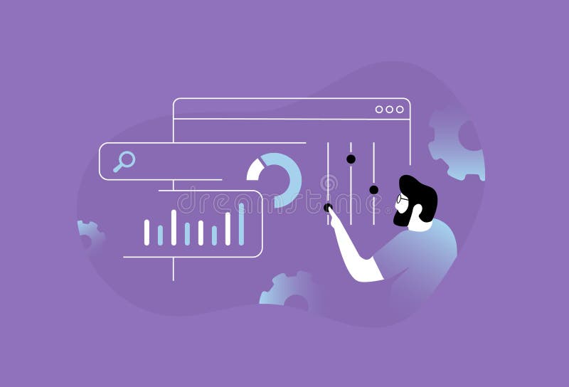 Analytics Dashboard Interface with Charts, Sliders and Performance ...