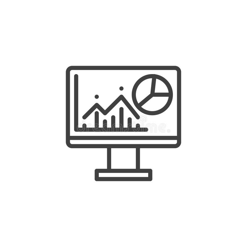 Analytics Dashboard Line Icon Stock Vector - Illustration of symbol, thin: 325513100