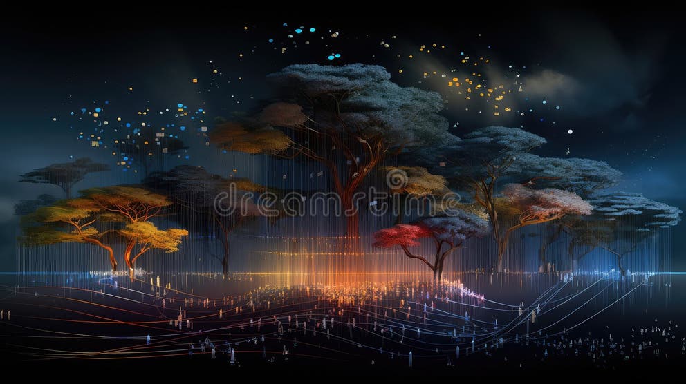 Analytics data ecosystem stock illustration. Illustration of ...