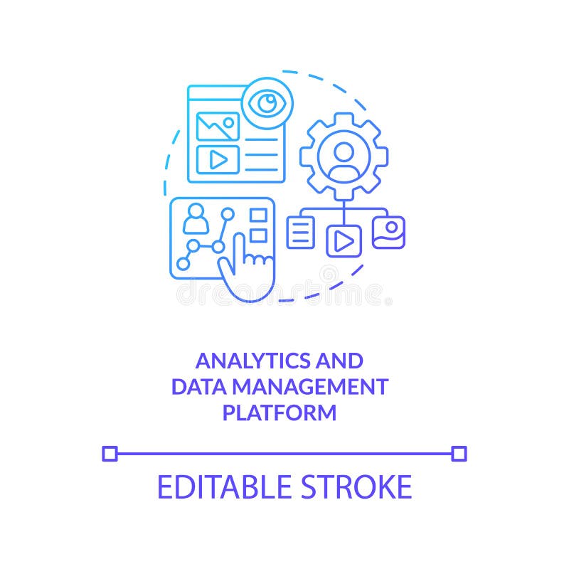Analytics and Data Management Platform Blue Gradient Concept Icon Stock ... Analytics and Data Management Platform Blue Gradient Concept Icon Stock ...