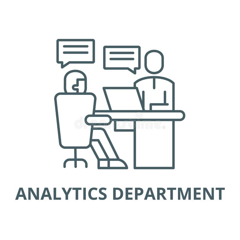 Analytics Department Line Icon Concept. Analytics Department Flat ... Analytics Department Line Icon Concept. Analytics Department Flat ...