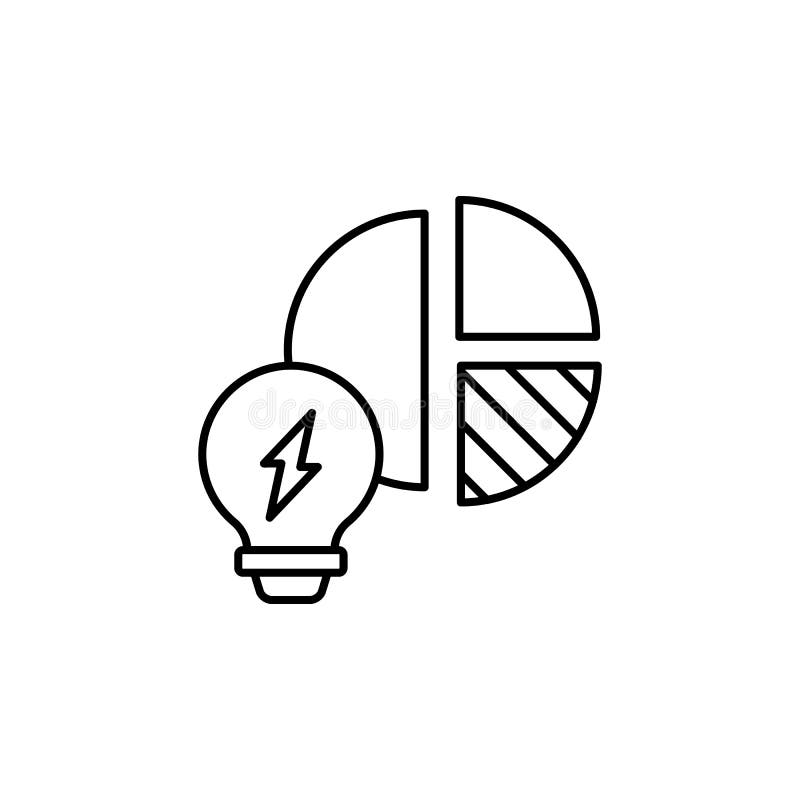 Analytics, Energy, Chart, Bulb Icon. Simple Line, Outline Vector ...