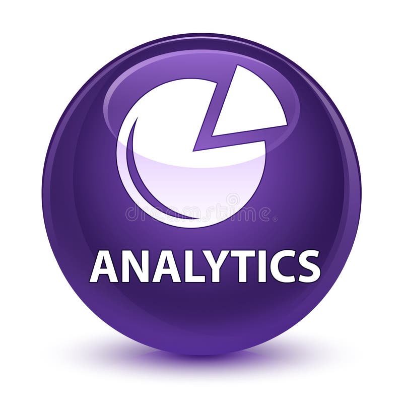 Analytics (graph Icon) Glassy Purple Round Button Stock Illustration ...