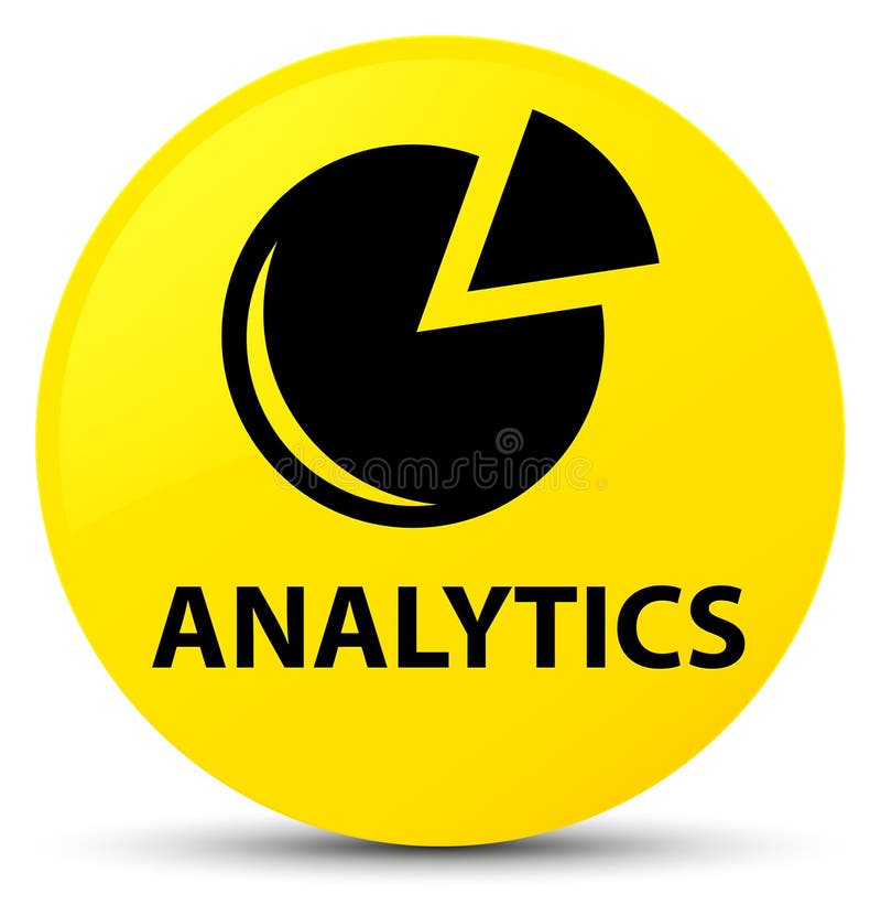 Analytics (graph Icon) Yellow Round Button Stock Illustration ...