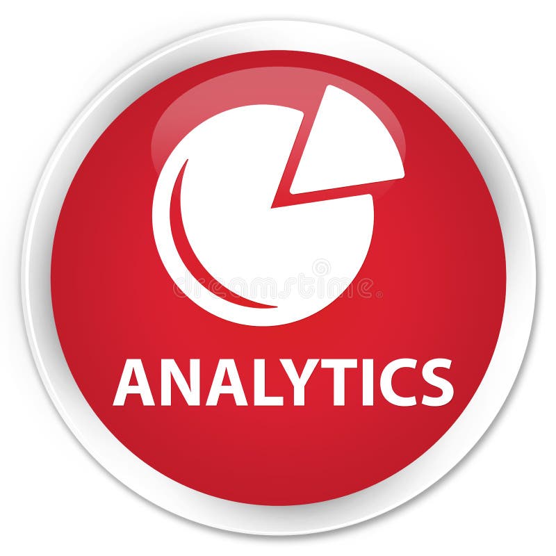 Analytics (graph Icon) Premium Red Round Button Stock Illustration ...