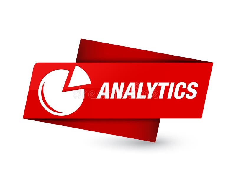 Analytics (graph Icon) Premium Red Tag Sign Stock Illustration ...