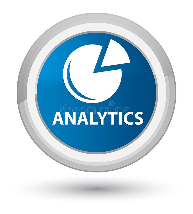 Analytics (graph Icon) Prime Blue Round Button Stock Illustration ...