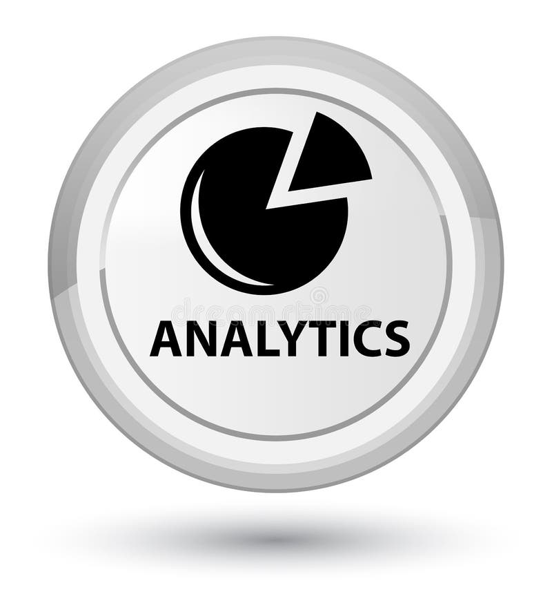Analytics (graph Icon) Prime White Round Button Stock Illustration ...