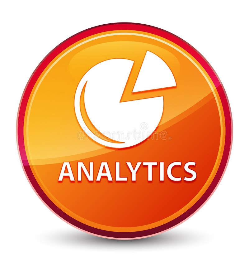 Analytics (graph Icon) Special Glassy Orange Round Button Stock Vector ...