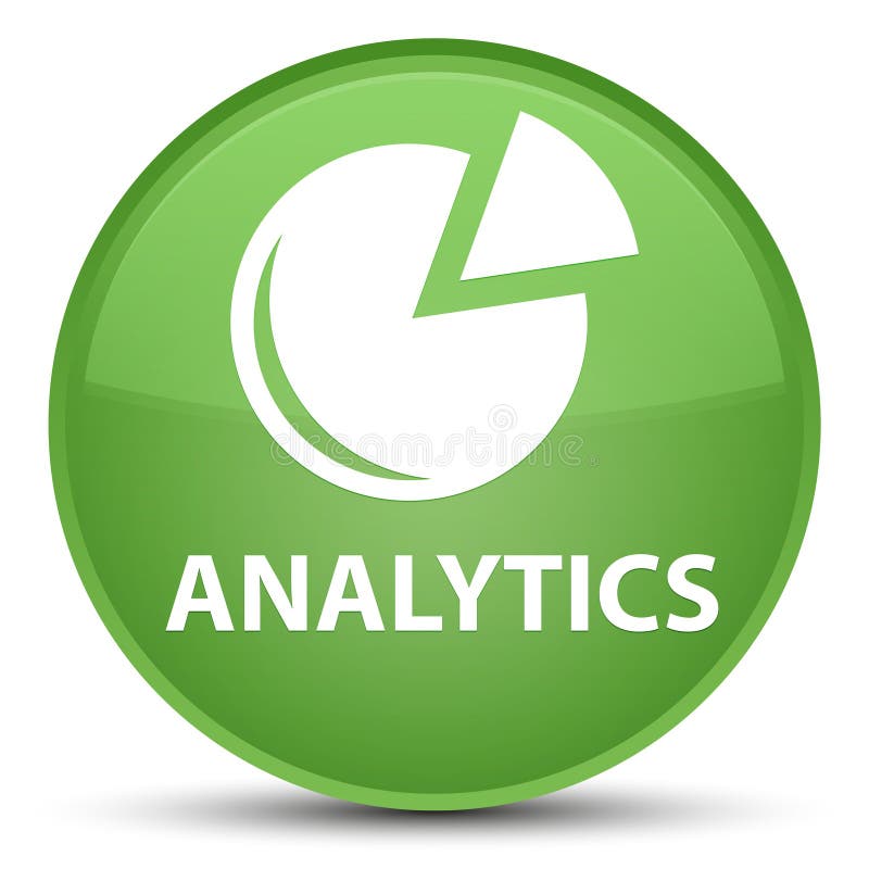 Analytics (graph Icon) Special Soft Green Round Button Stock ...
