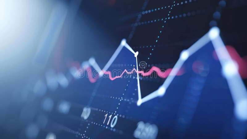 An Analytics Graph Showing Significant Growth Stock Illustration ...