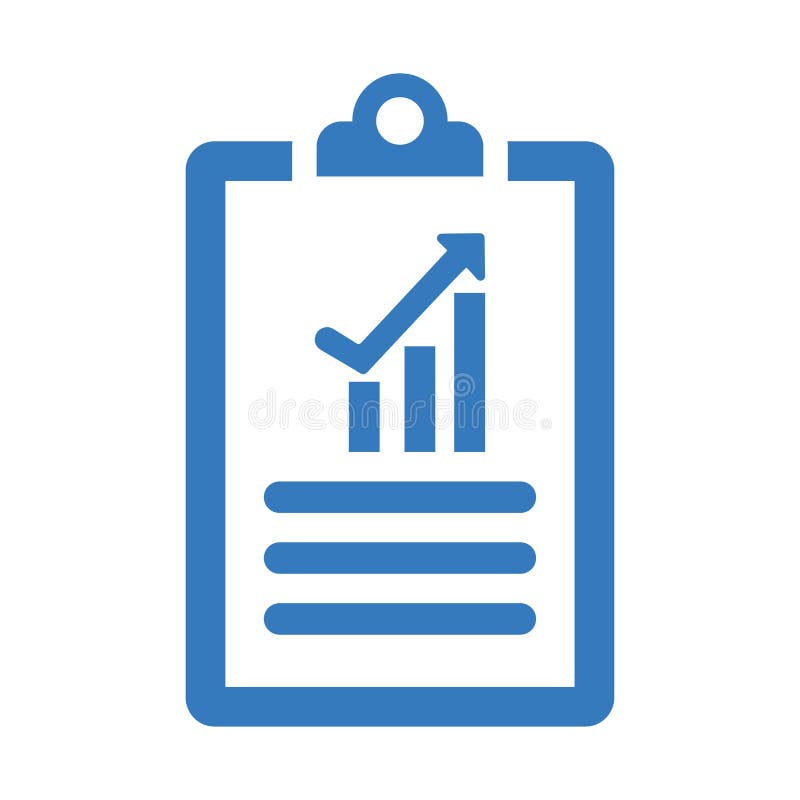 Analytics, Growth Data, Report Icon. Blue Vector Graphics Stock Vector ...