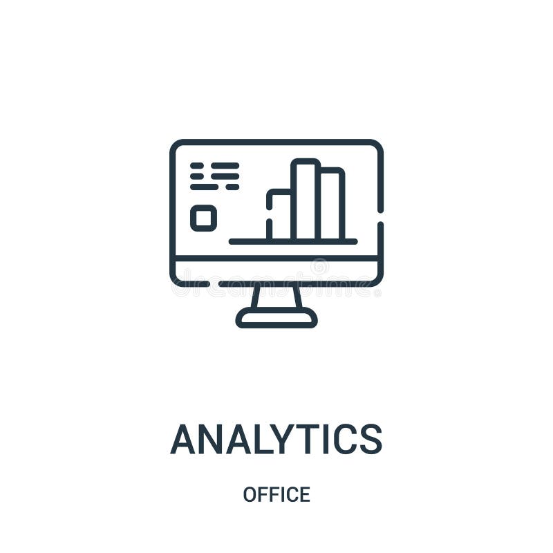 Analytics Icon Vector From Big Data Collection Thin Line Analytics Outline Icon Vector