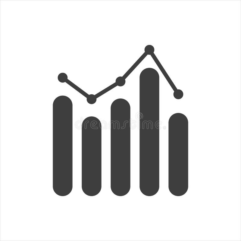 Analytics Icon on White Background. Statistics Icon Stock Vector ...