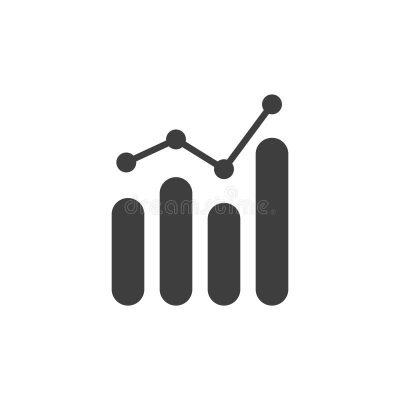Analytics Icon on White Background. Statistics Icon Stock Vector ...