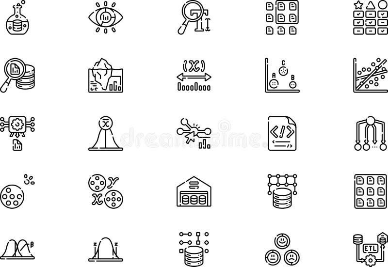 Analytics Icons Collection is a Vector Illustration with Editable ...