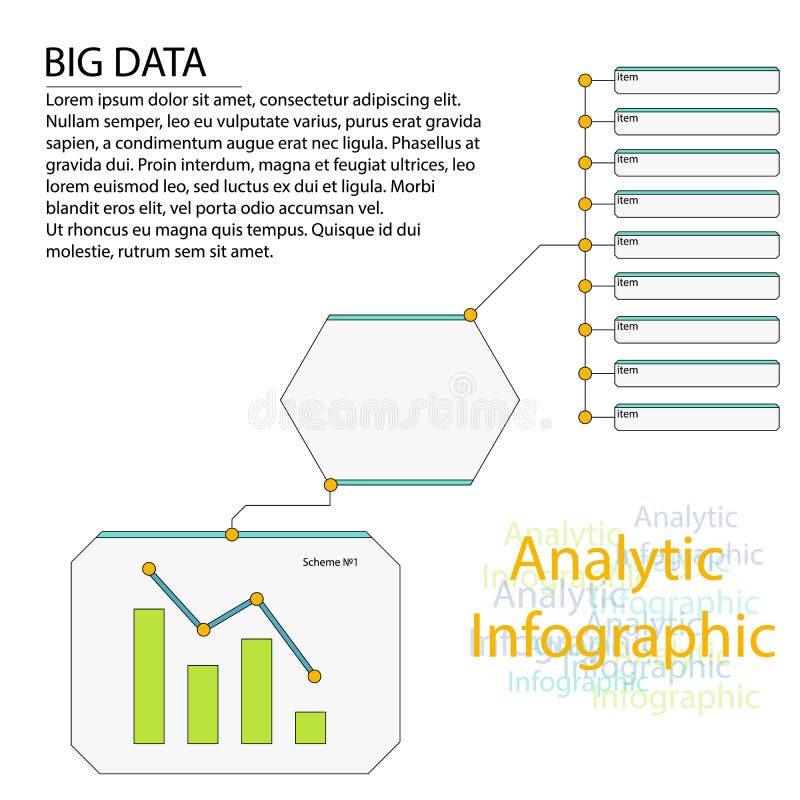 Analytics Infographic Elements Big Data Vector Stock Vector ...