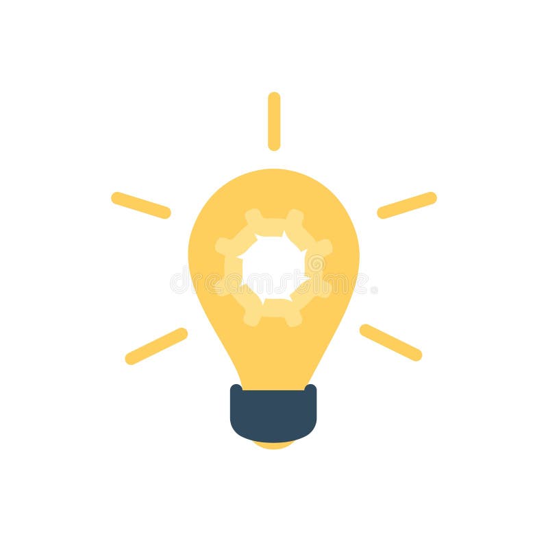 Analytics lightbulb icon stock vector. Illustration of lightbulb ...