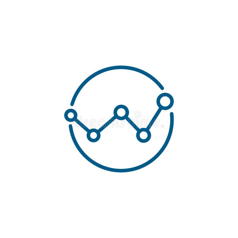 Analytics Blue Icon on White Background. Blue Flat Style Vector ...