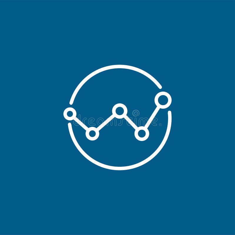 Analytics Blue Icon on White Background. Blue Flat Style Vector ...