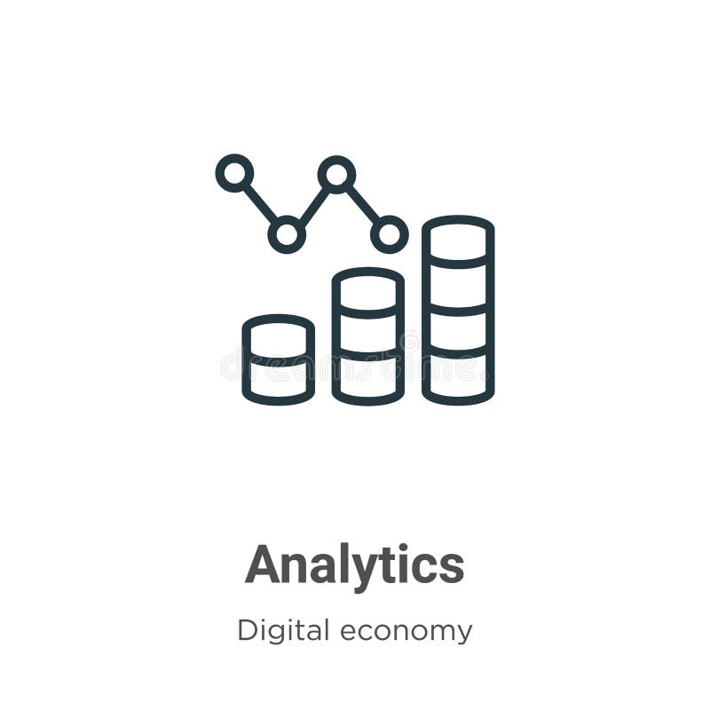 Analytics Outline Vector Icon. Thin Line Black Analytics Icon, Flat ...