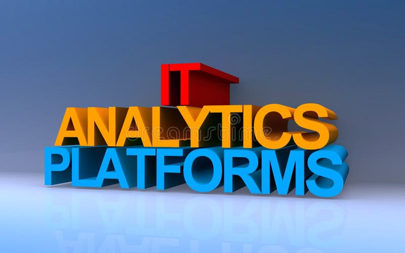 It Analytics Platforms on Blue Stock Illustration - Illustration of ...