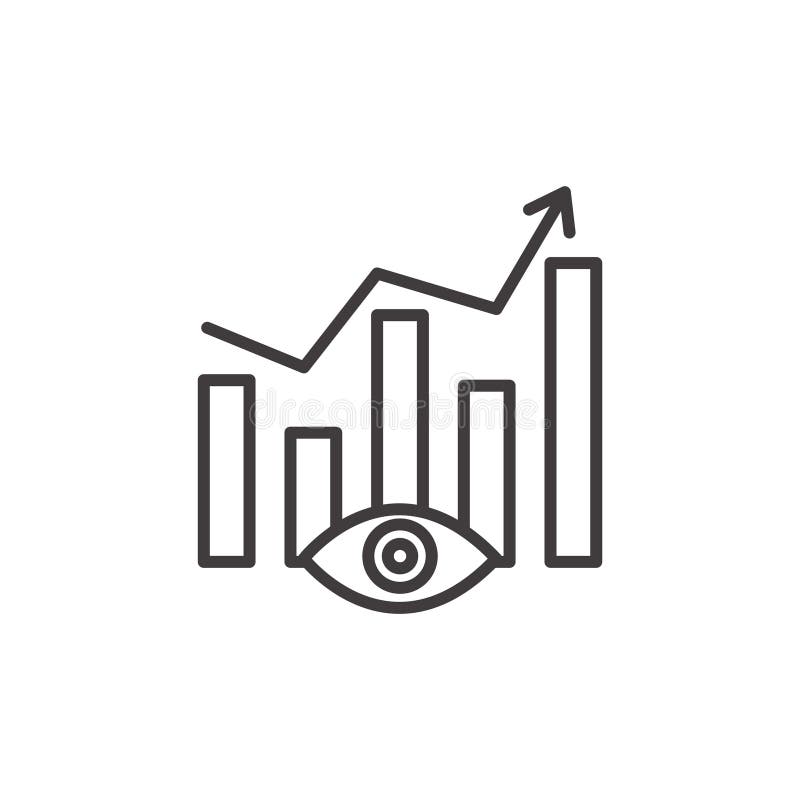 ANALYTICS PREDICTIVE Stroke Icon in Black Stock Vector - Illustration ...