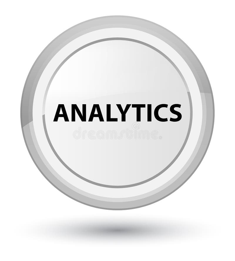 Analytics Prime White Round Button Stock Illustration - Illustration of ...