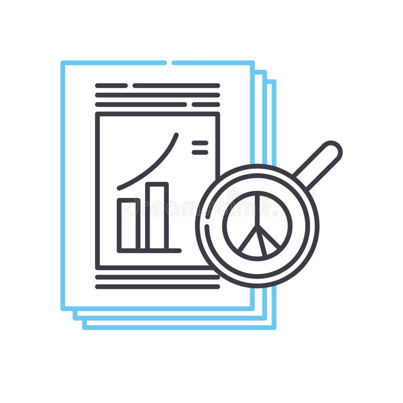 Analytics Results Line Icon, Outline Symbol, Vector Illustration ...
