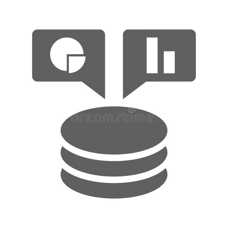 Analytics, Server, Big Data Icon. Gray Vector Graphics Stock ...
