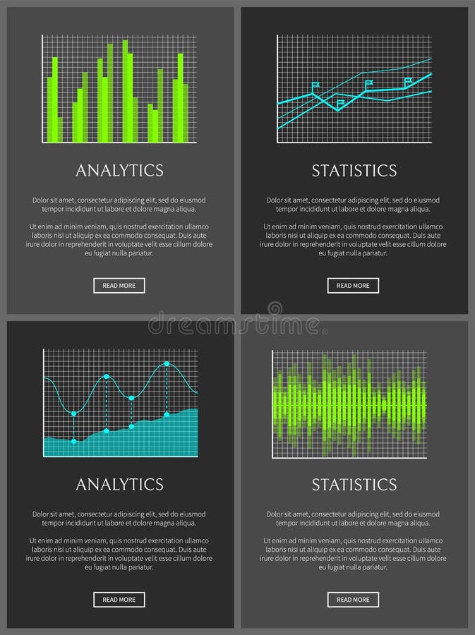Analytics and Statistics Data Chart Representation Stock Vector ...