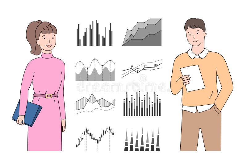Analytics and Statistics, Data Visual Form Vector Stock Vector ...