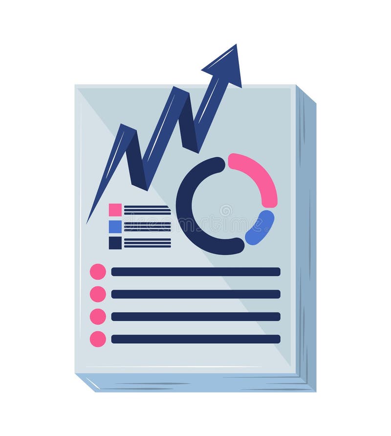 Analytics Statistics Document Stock Illustration - Illustration of ...