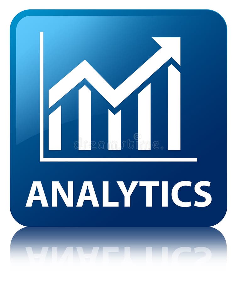 Analytics (statistics Icon) Blue Square Button Stock Illustration ...