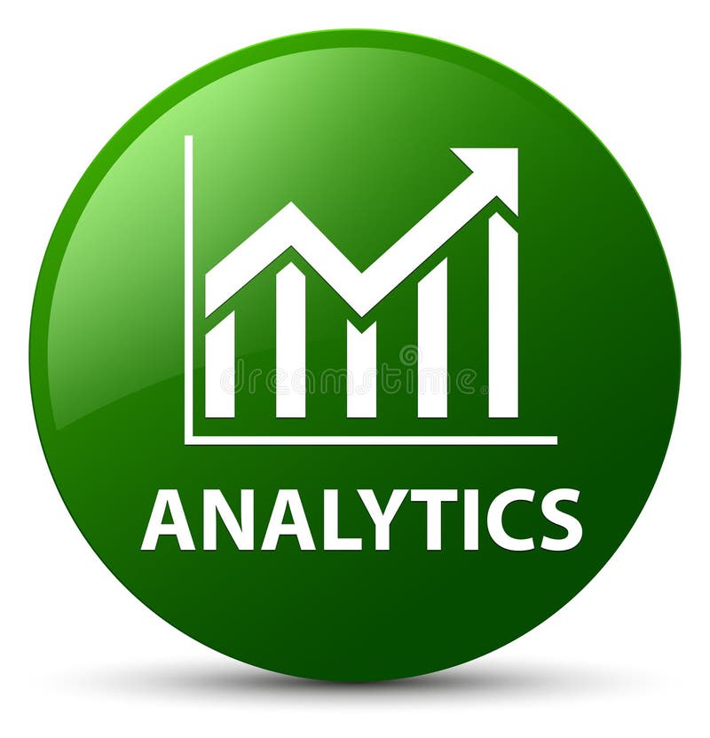 Analytics (statistics Icon) Green Round Button Stock Illustration ...