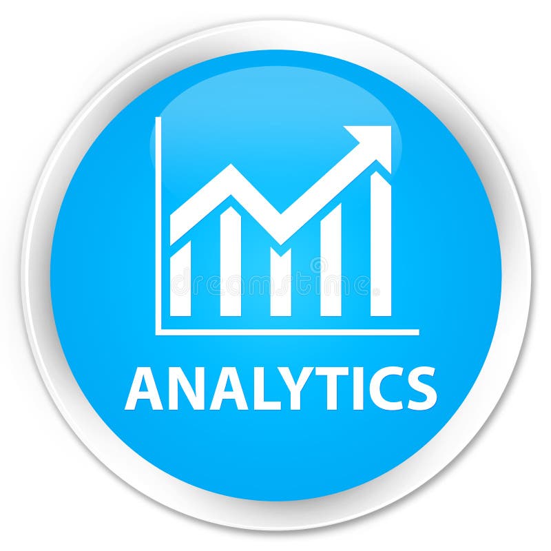 Analytics (statistics Icon) Premium Cyan Blue Round Button Stock ...