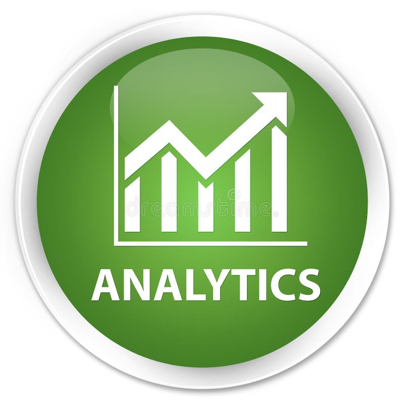 Analytics (statistics Icon) Premium Soft Green Round Button Stock ...