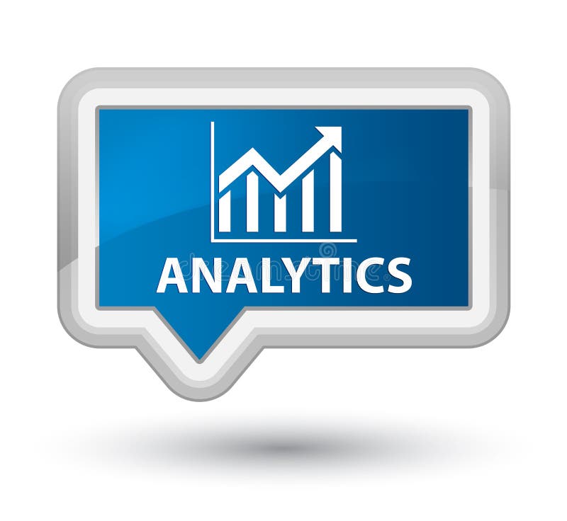 Analytics (statistics Icon) Prime Blue Banner Button Stock Illustration ...
