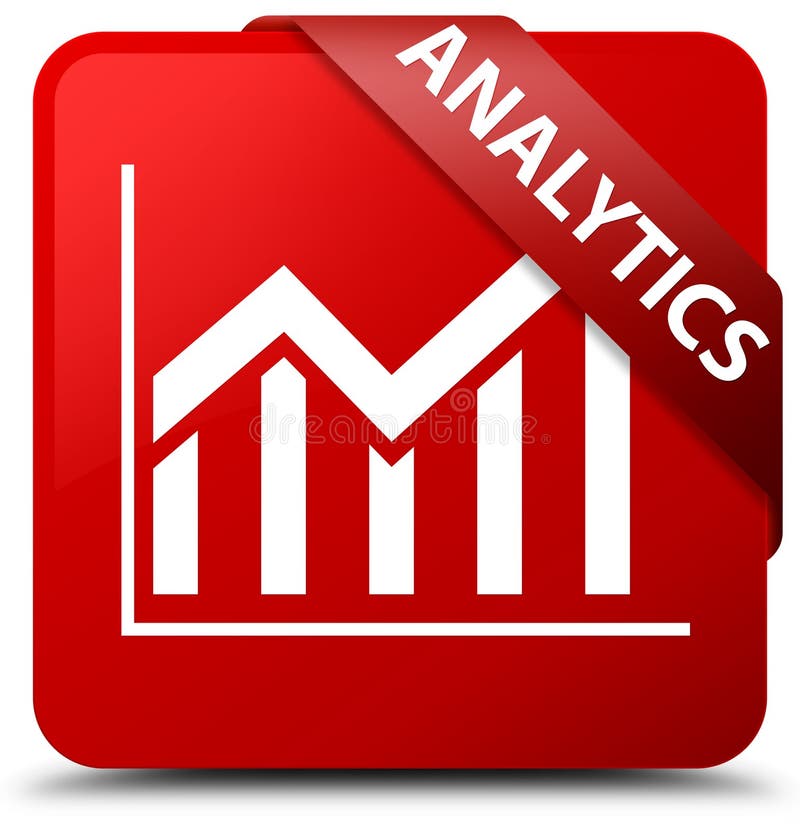 Analytics (statistics Icon) Red Square Button Red Ribbon in Corn Stock ...