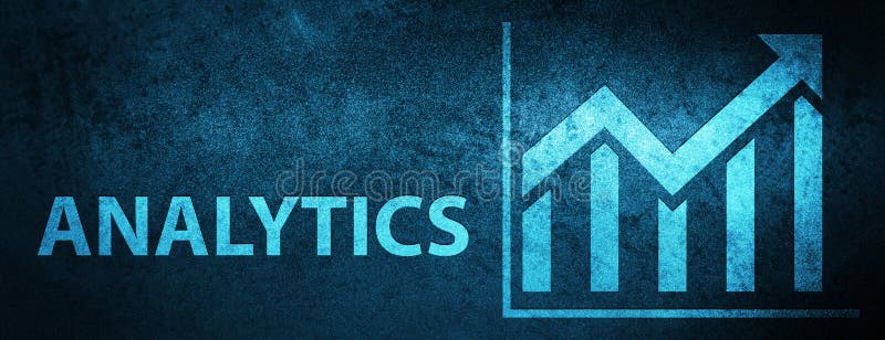 Analytics (statistics Icon) Special Blue Banner Background Stock ...