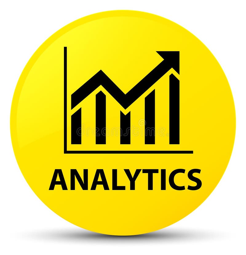 Analytics (statistics Icon) Yellow Round Button Stock Illustration ...