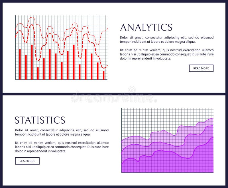 Statistic Web Pages, Visualized Information Charts Stock Vector ...