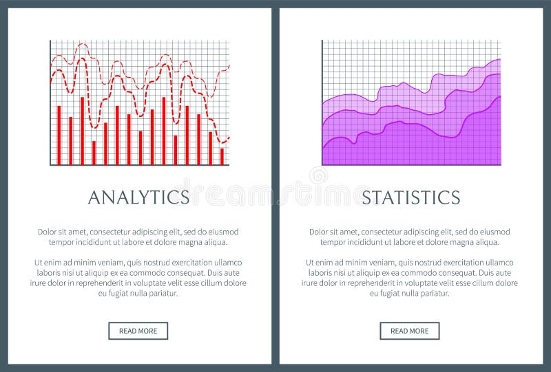 Analytics and Statistics Visual Representation Set Stock Vector ...