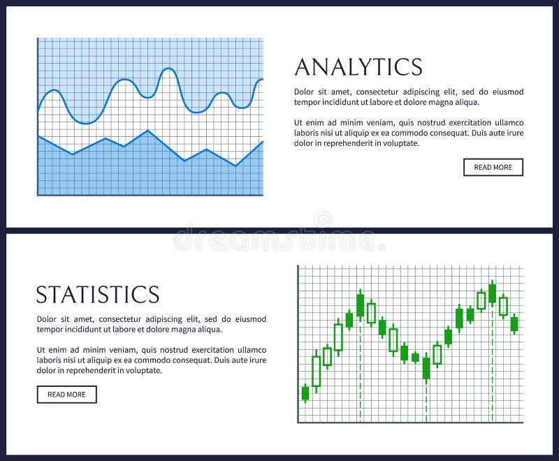 Analytics and Statistics Set Vector Illustration Stock Vector ...
