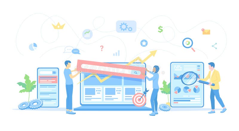 Analytics Team Works with the Site Page. Website Optimization, Analysis ...