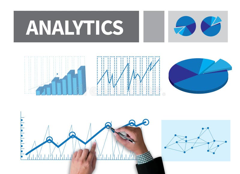 ANALYTIK (Analyse-analytisches Marketing-Diagramm-Diagramm) Stockbild ...