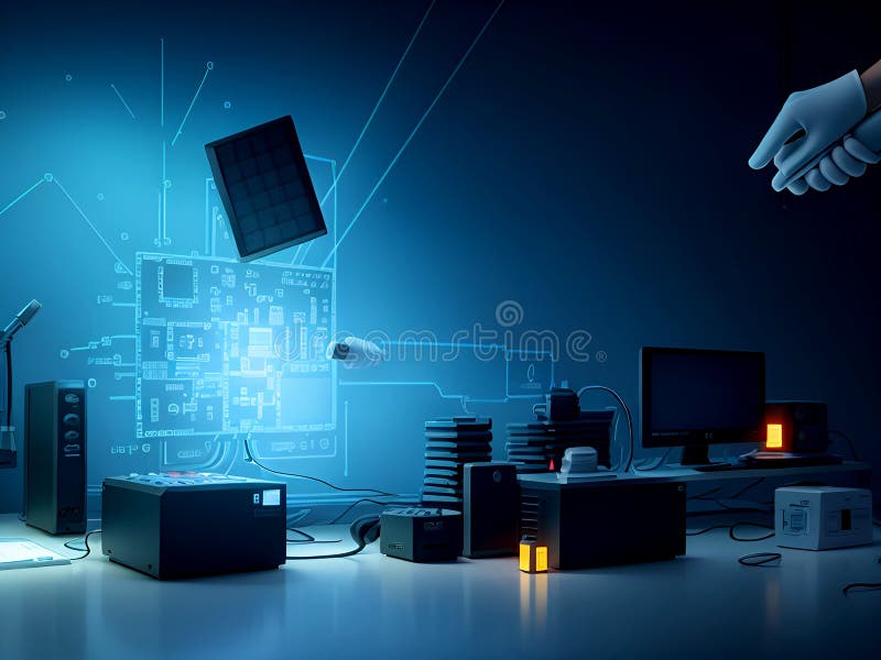 Computer Motherboard with CPU and Semiconductors Performance Upgrading ...