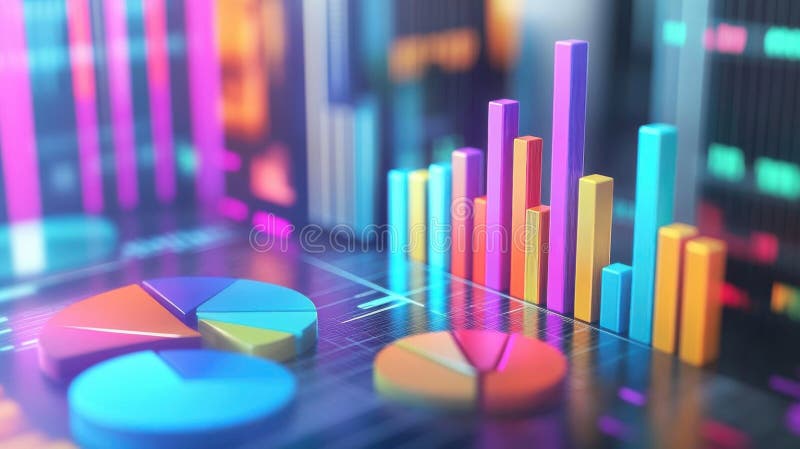 Analyze Colorful Charts, Data Growth, Visual Insights, Business Trends ...